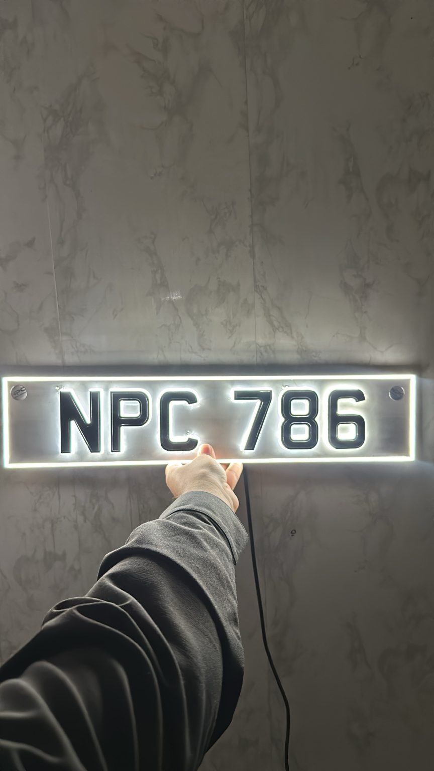 LED Light up Number Plates | Number Plate Clinic