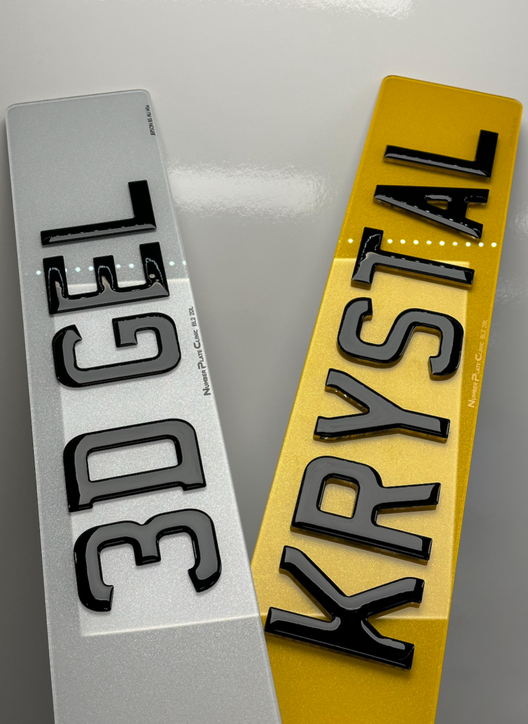 3D Black Gel EV Number Plate | Number Plate Clinic