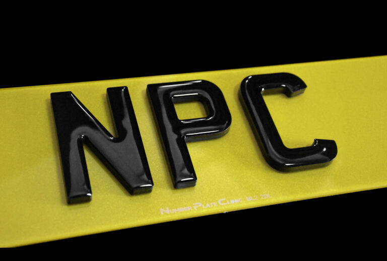 Buy Double 4D x Black Gel Number Plate | Number Plate Clinic
