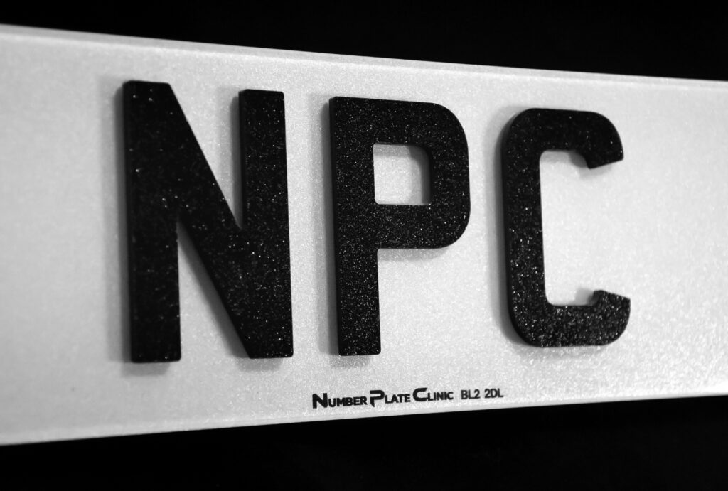 3D Starlight Glitter Gel Number Plate | Number Plate Clinic