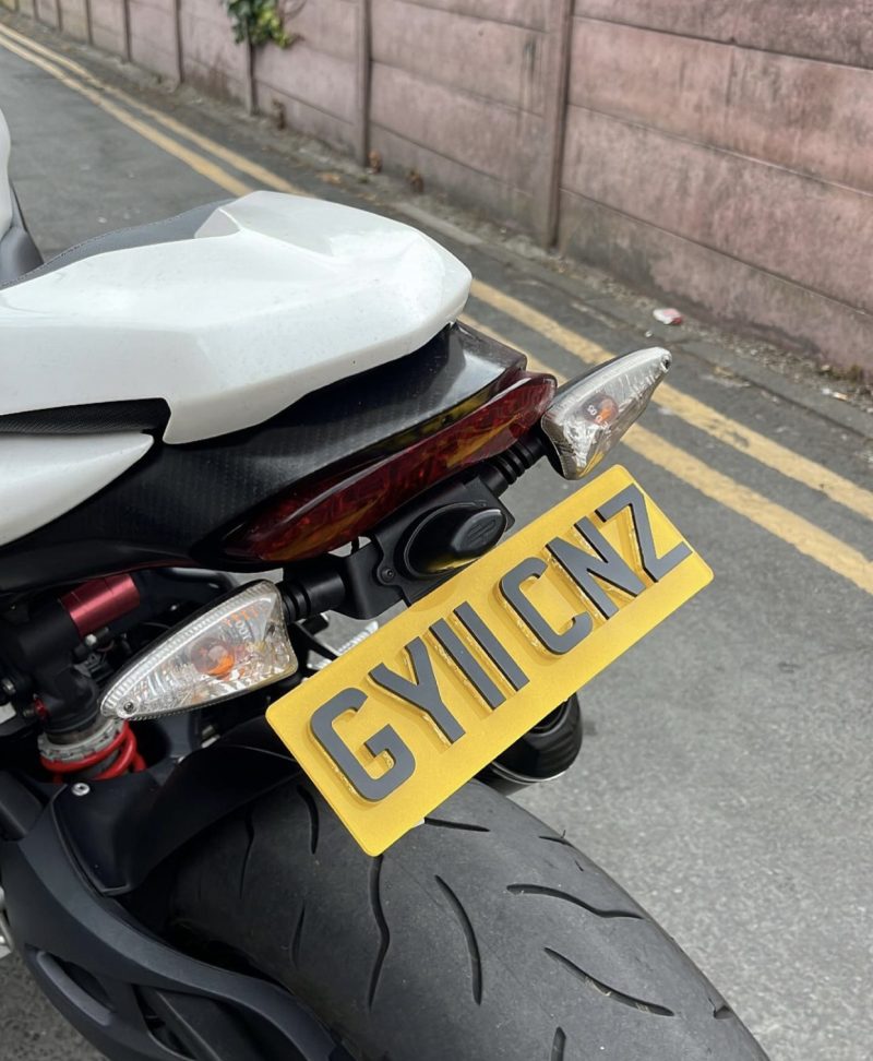 Riding in Style Look at 4D Motorcycle Number Plate