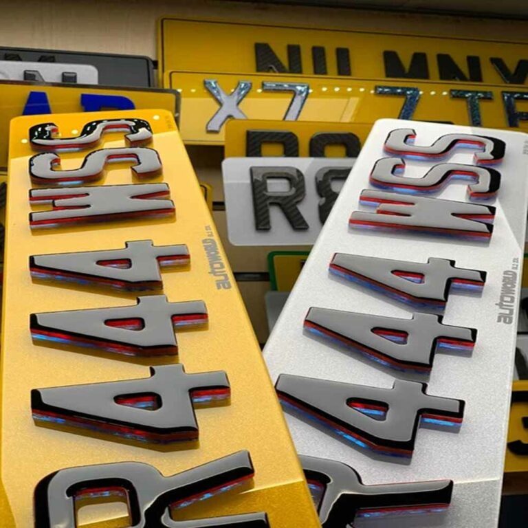 M Sport 4D Crystals 3D Black Gel Number Plate | NPC