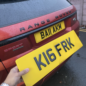 Oversize Rear Number Plate | Number Plate Clinic