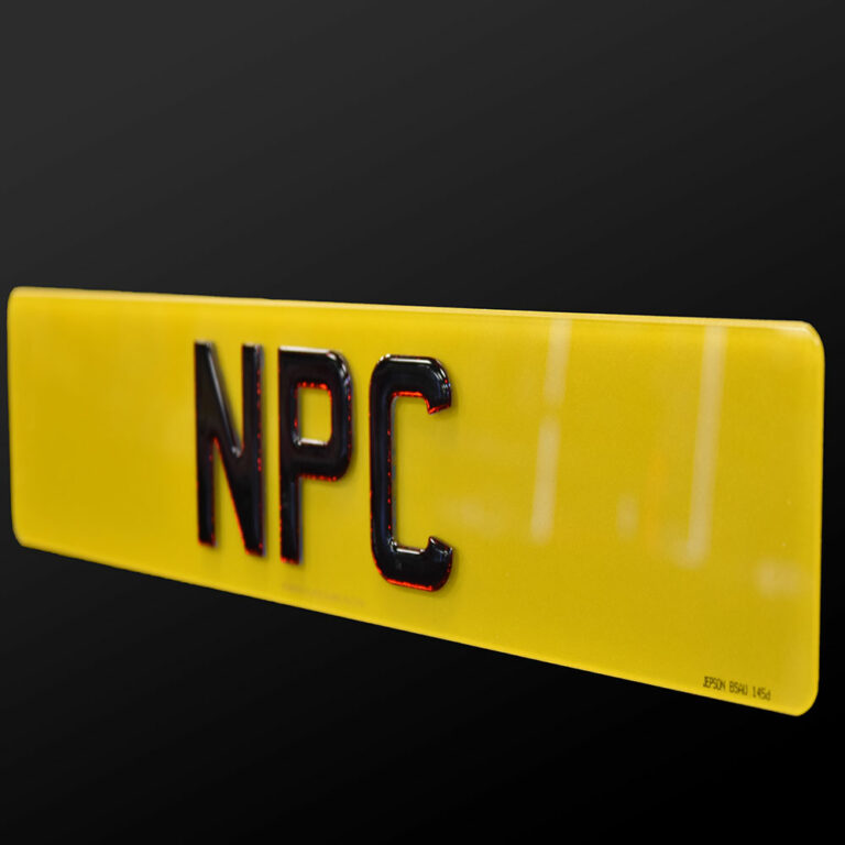 Neon Red 3D Gel Number Plate - Number Plate Clinic