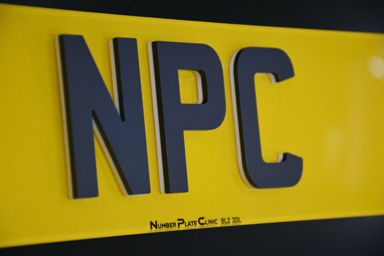 White x Matt 4D Number Plate | Number Plate Clinic
