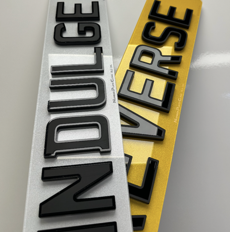 Buy 4D Indulge Reverse Number Plate | Number Plate Clinic