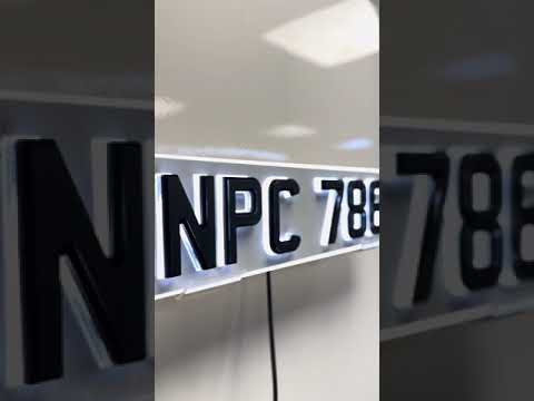 Light Up License Plate Covers Flexible Self Adhesive Motorcycle LED